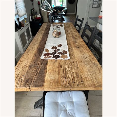 Live Edge Industrial Dining Table Aptdeco