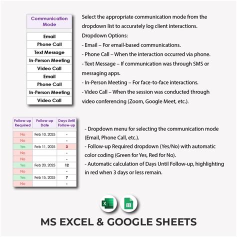 Client Communication Tracker Template Customer Communication Log