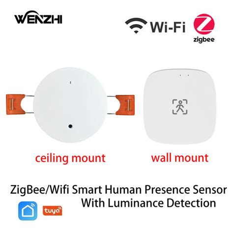 Zigbee Wifi Mmwave Human Presence Motion Sensor With Luminance Distance Detection 5 110 220v