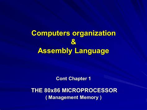 Computers Organization And Assembly Language Ppt Video Online Download
