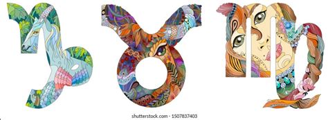 Element Fire Zodiac Sign Aries Leo Stock Vector Royalty Free