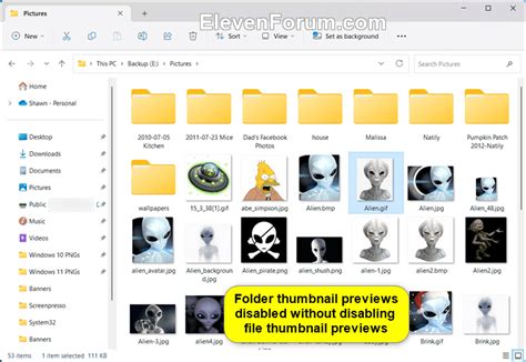 Disable Folder Thumbnail Previews Without Disabling File Thumbnail Previews In Windows 11