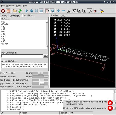 Axis ParPort Stepper Setup With RTCP Page LinuxCNC