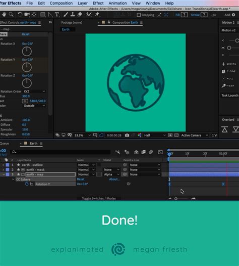 Animate A 3d Looking Line Art Globe In After Effects Artofit