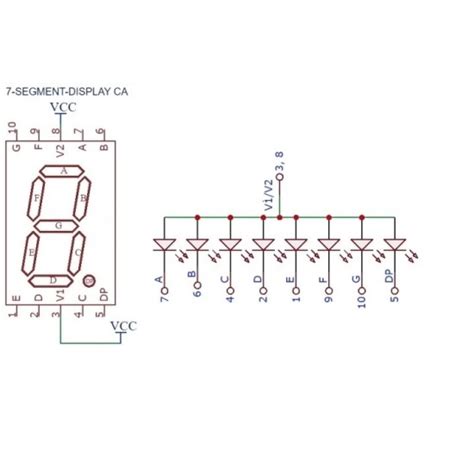 Buy 7 Segment Led Display Red Sun056ca Common Anode 14mm 0 56 Inch Online In India At