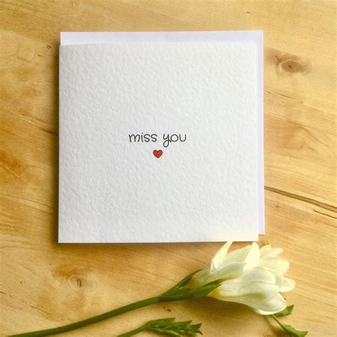 Miss You Card Missing You Card I Miss You Card Etsy