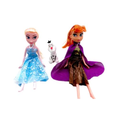 Комплект от 2 кукли Анна Елза и Олаф Frozen 24 см 3 години многоцветни Emag Bg