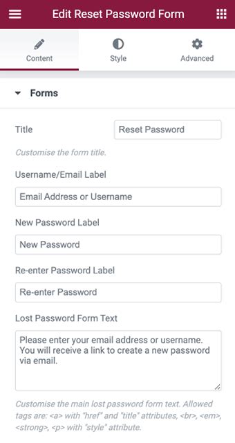 How To Create A Reset Password Form Crocoblock