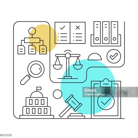 컴플라이언스 관련 벡터 배너 디자인 컨셉 아이콘이 있는 모던 라인 스타일 회계에 대한 스톡 벡터 아트 및 기타 이미지 회계