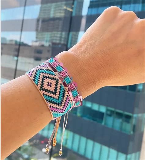빈티지 미유키 우븐 팔찌 세트 여성용 예쁜 구슬 멕시코 우정 라인석 Pulseras 선물 Aliexpress