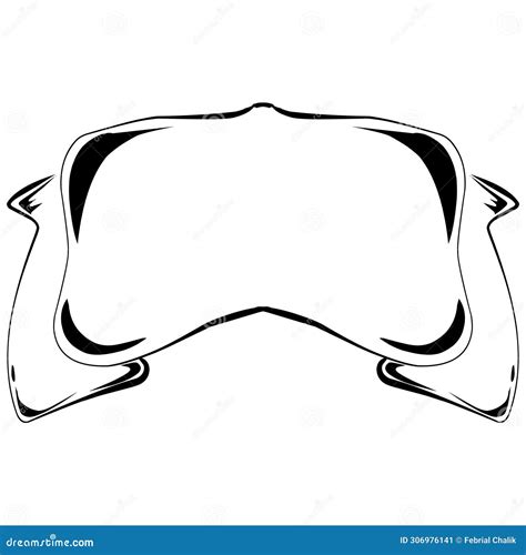 Illustration Of Classic Text Box Template In Black Line Color Stock Vector Illustration Of