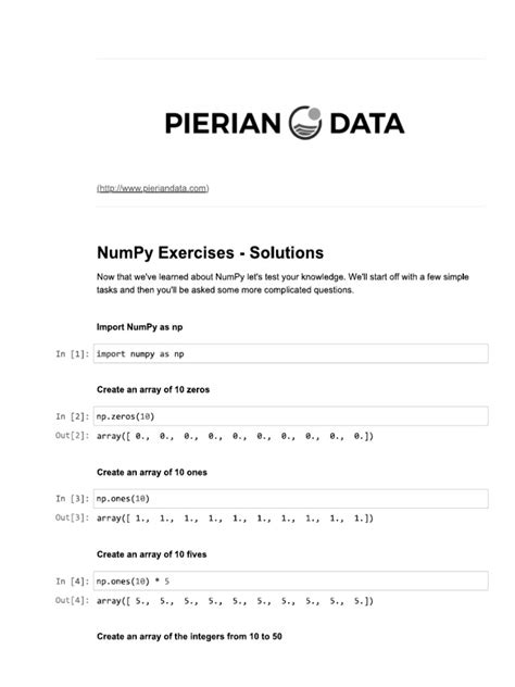 02 04 Numpy Exercises Solution Pdf