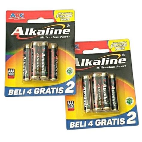 Baterai Abc Alkaline Aaa Pcs Pack Isi Pcs