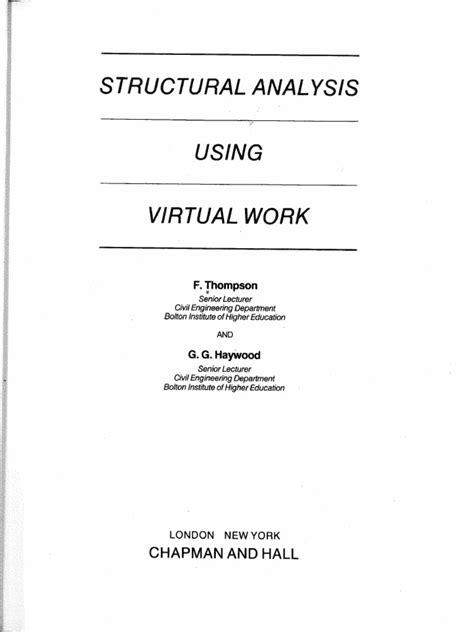 Structural Analysis Using Virtual Work Haywood Pdf Pdf