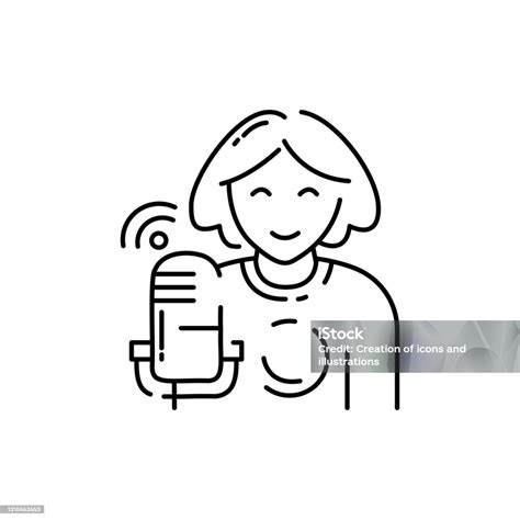 사운드 녹음 Asmr 색상 라인 아이콘 먹는 쇼 자율 감각 자오선 응답 소리를 즐기는 상징으로 음파 편집 가능한 스트로크 감각