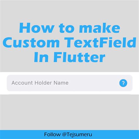 How To Make Custom Textfield In Tejsumeru Learn Coading