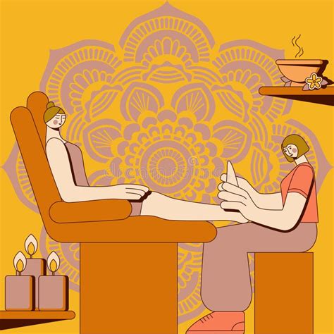 Techniques For Giving Feet Massage Stock Vector Illustration Of