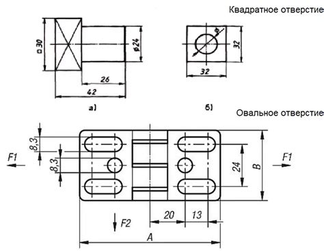 Отверстия на чертеже – обозначения по ГОСТу, какими буквами обозначить ...