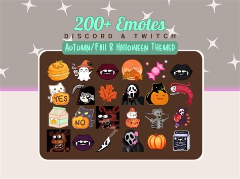 200 Halloween Autumnfall Emotes Pack For Discord And Twitch