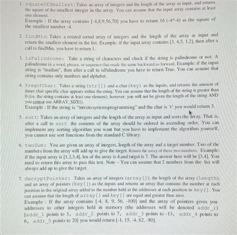 Solved 1 Squareofsmallest Takes An Array Of Integers And