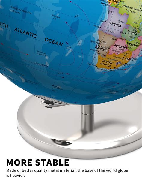 Astoria Grand 13 World Globe With Stand Illuminated Educational Globes With Hd Printed Map For