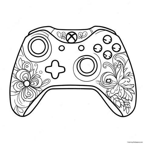 Xbox Controller Coloring Page 12880 10109