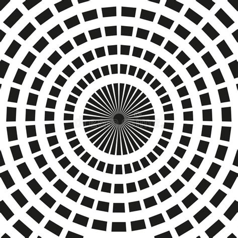 Geometric Pattern Circular Optical Illusion Abstract Radial Design