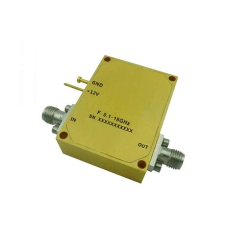 Ultra Wide Band Low Noise Amplifier From 0 1ghz To 18ghz With A Nominal 29db Gain Nf 2 8db Sma