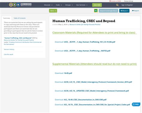 Human Trafficking Csec And Beyond Oer Commons