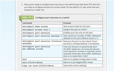 Solved Capstone Project 10 1 Secure Switch Ports In Packet