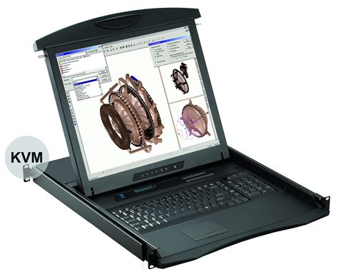 U Rackmount Stylish Design LCD Keyboard Drawer W Port Combo DB KVM Default