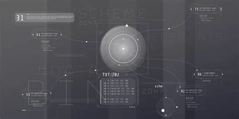 Hud Interface Elements With Part Of The Code Perl Stock Vector By ©conceptcafe 464084322