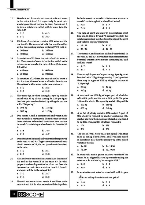 Gs Score 2023 Csat Practice Workbook Basic Numeracy And Data Interpretation Black And White