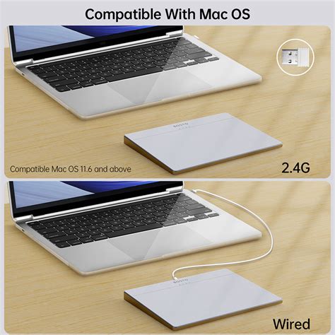 Bluetooth Compatible Touchpad High Precision Haptic Feedback Portable