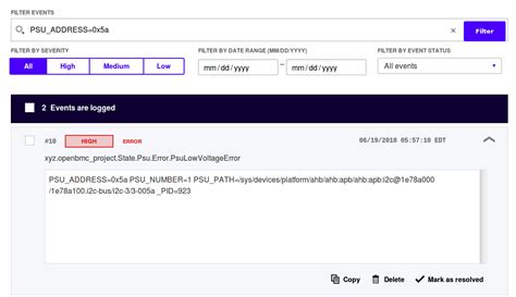 event filter does not filter on event type only on content · issue 5 · openbmc phosphor webui