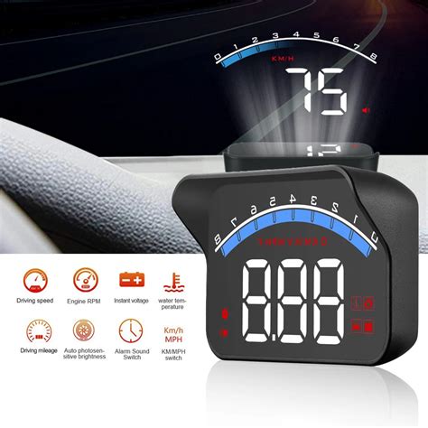 3 5 M6s Obd2 Hud Car Head Up Display Digital Gauge Windshield Projector Alarm Tester Automotive 