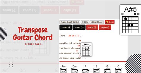 Transpose Guitar Chord Ztn Music Tutorial Coding Ztncode