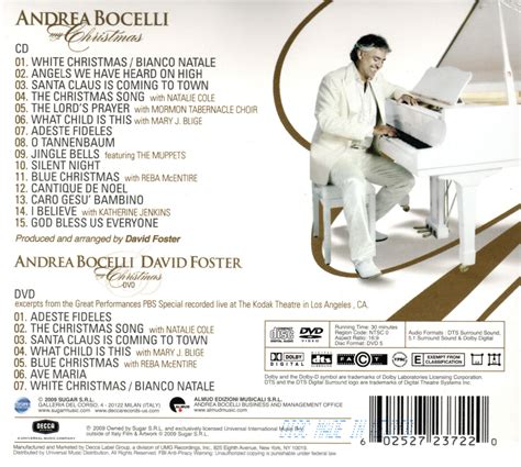 Cd Dvd Andrea Bocelli My Christmas