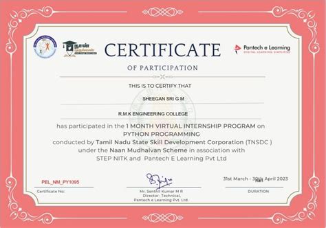 internship python programming share naanmudhalvan