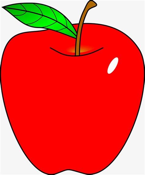 An Apple With A Green Leaf On It