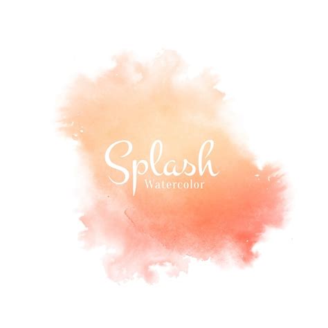 현대 손으로 그린 수채화 스플래시 디자인 무료 벡터