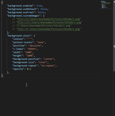 cannot get background to show · issue 245 · shalldie vscode background