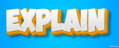 Explain Text Effect And Logo Design Word