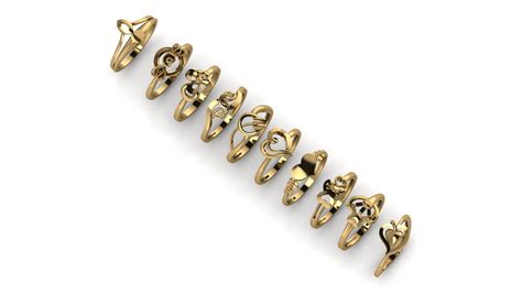 Stl File Pack Of 10 Ring Batch Printable Model Stl 3d Print Model 💍 ・3d