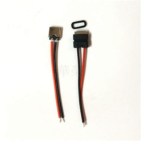 Type C 2p防水母座帶引線 焊線式usb帶固定螺絲孔雙面充電插座 Typec 公頭 蝦皮購物