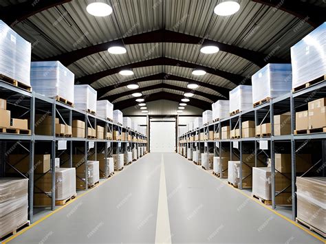Modern Industrial Warehouse Interior Design With Storage Solutions Premium Ai Generated Image
