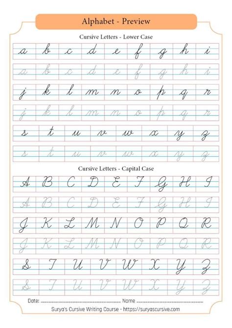 Free Cursive Writing Worksheets Pdf Cursive