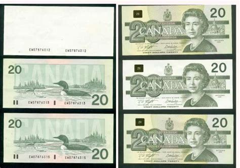 coins and canada incomplete printing banknotes errors and varieties