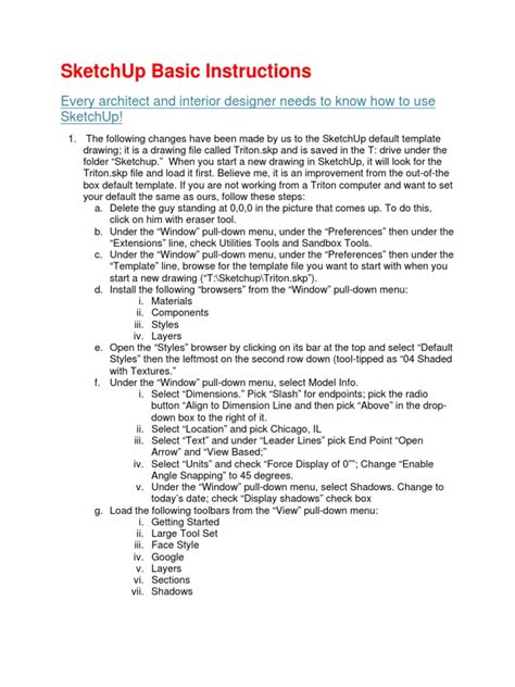 Sketchup Basics Pdf Computers