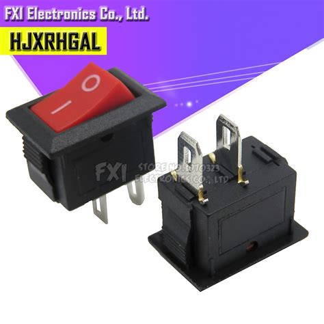 Pcs Push Button Switch X Mm SPST Pin Pin A V KCD Snap In